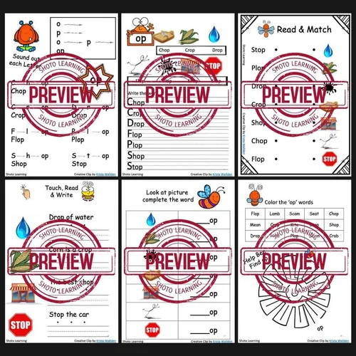 IP Word Family CVC Blend Worksheets: Fun Activities for Reading ...