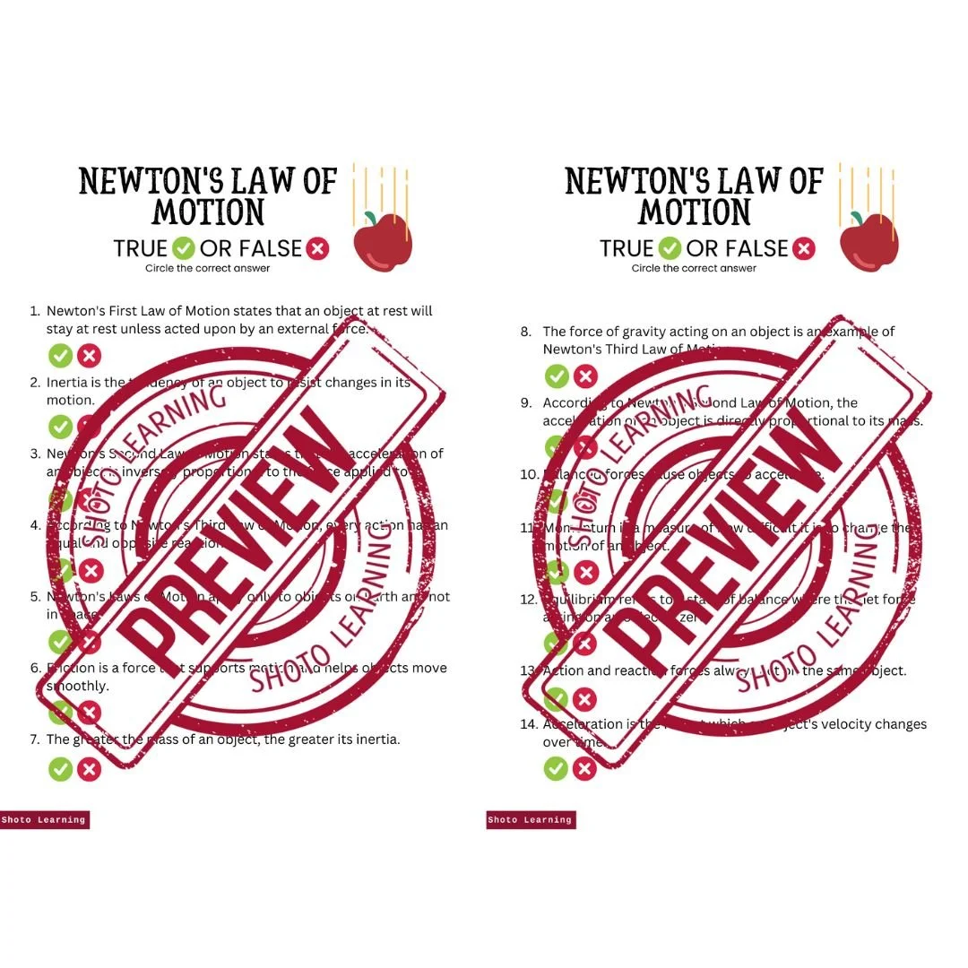 Free Newton's Laws of Motion Poster Set - Educational & Fun