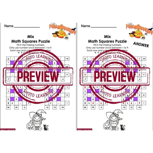 Halloween Math Puzzles: Division & Addition Fun