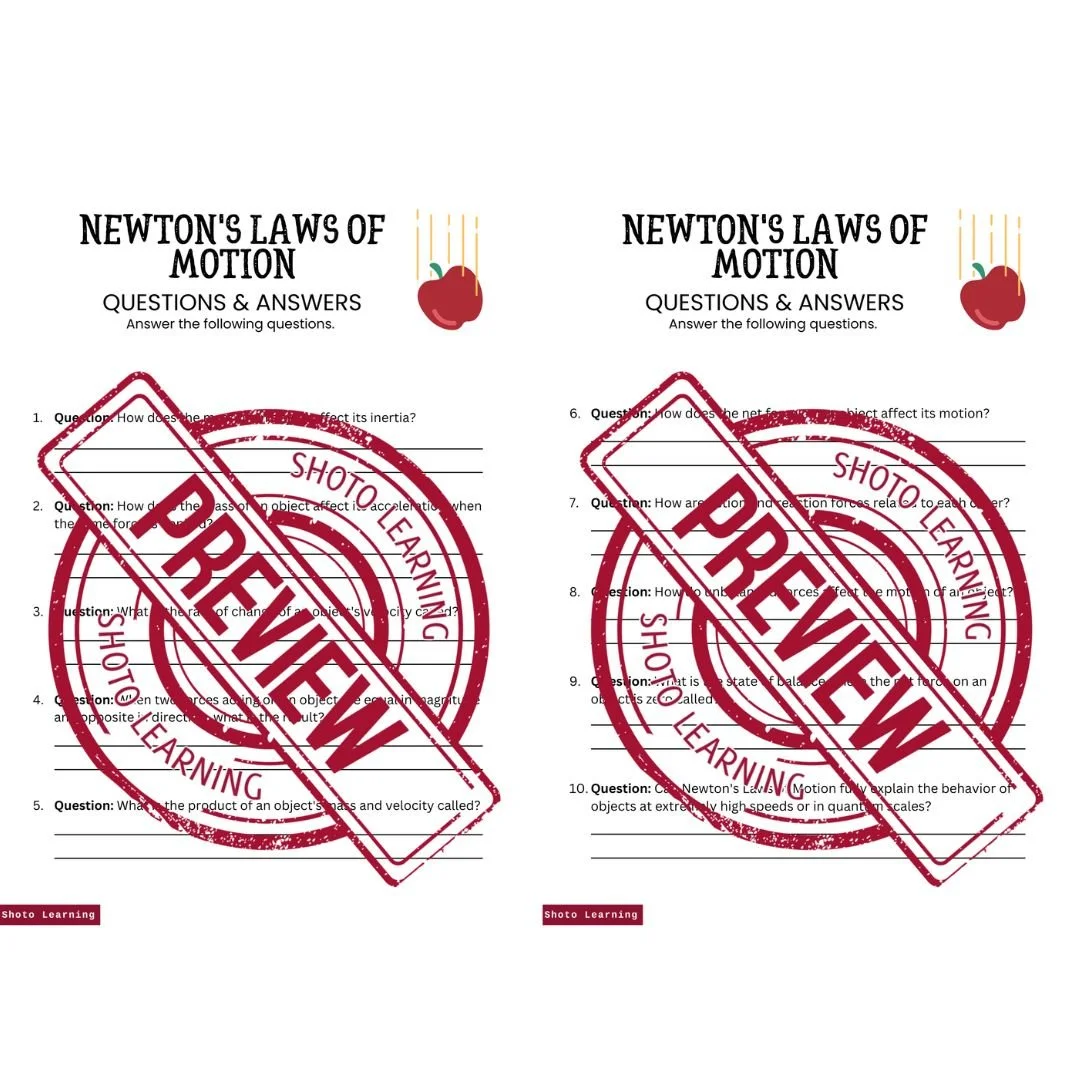 Free Newton's Laws of Motion Poster Set - Educational & Fun