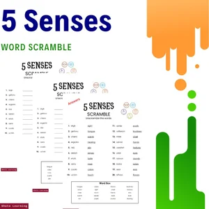 Five Senses Word Search Puzzle - Fun Science Activity for Kids