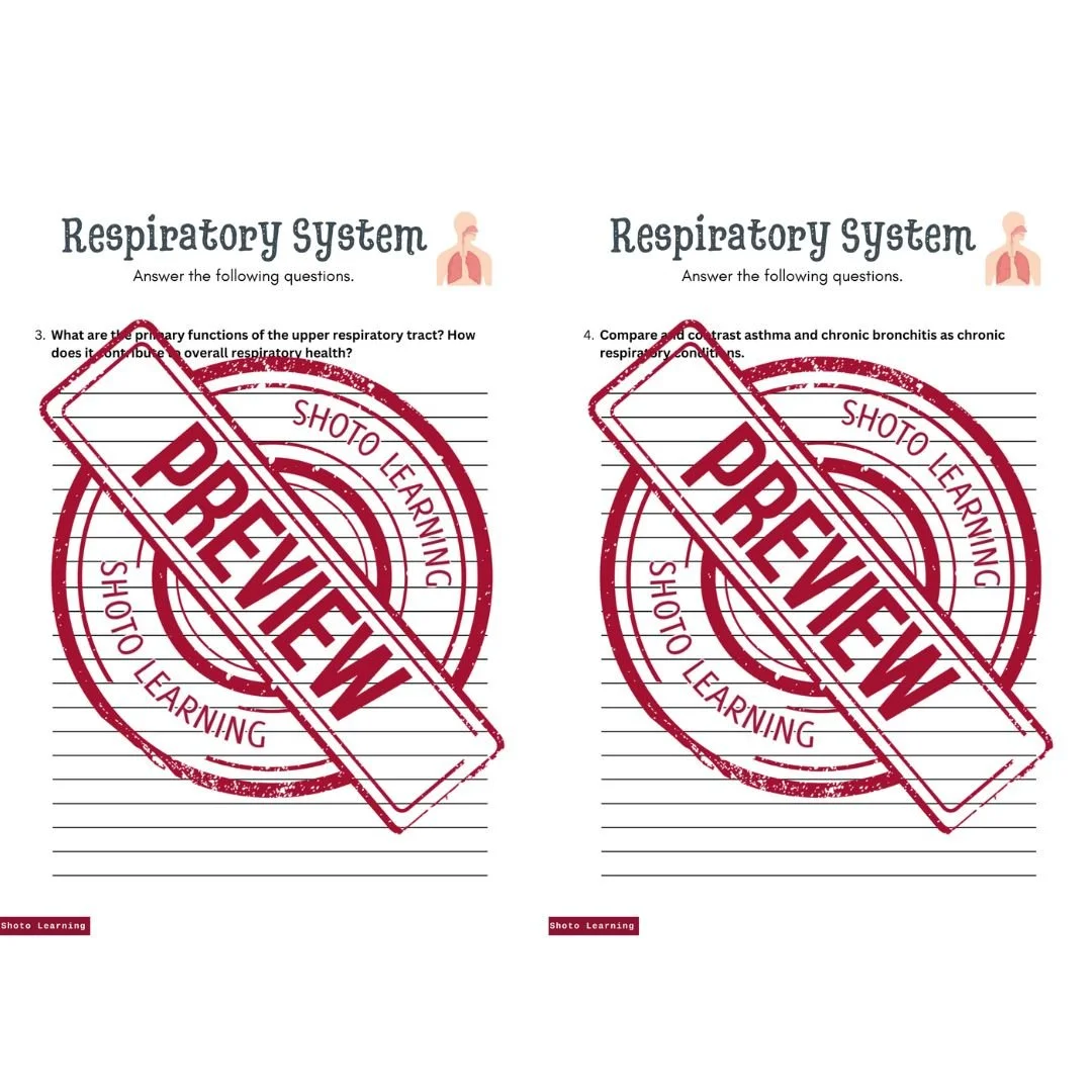 Respiratory System Diagram: Fill in the Blanks and Learn