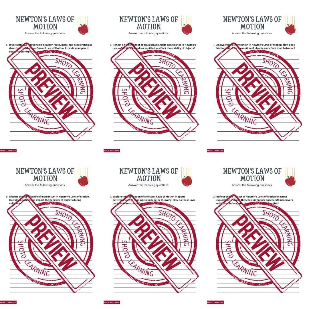 Free Newton's Laws of Motion Poster Set - Educational & Fun