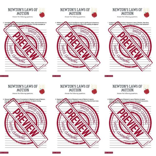 Free Newton's Laws of Motion Poster Set - Educational & Fun