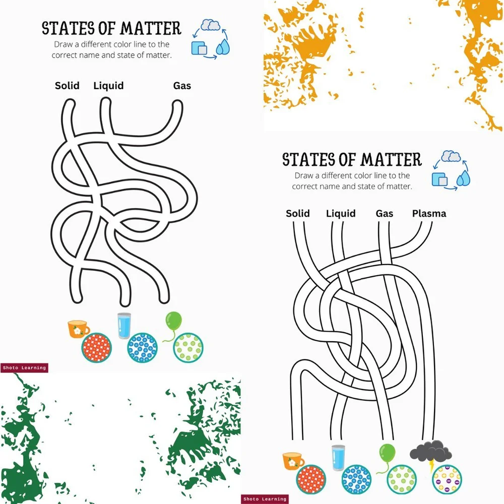 States of Matter Poster & Worksheet | Free for Kids