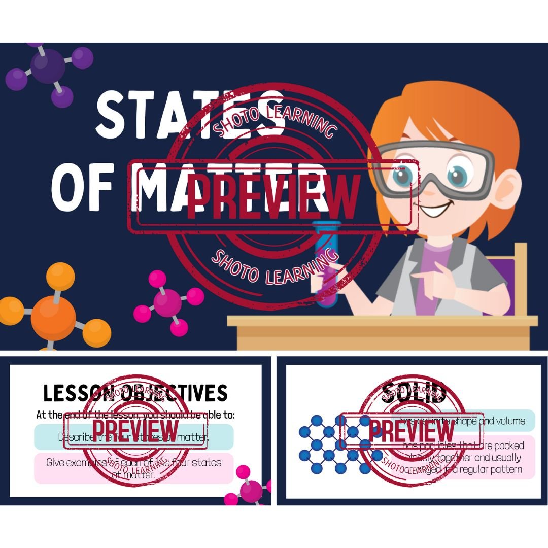 States of Matter Poster & Worksheet | Free for Kids
