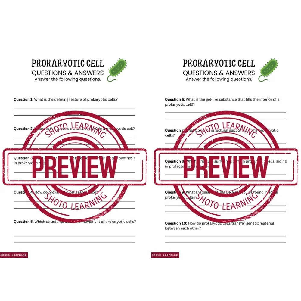 Prokaryotic Cell Structure & Function Bundle: Exam Prep