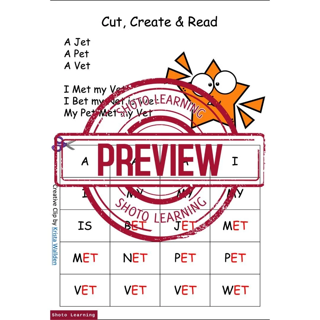 EG Word Family CVC Blend Worksheets – 10 Activities