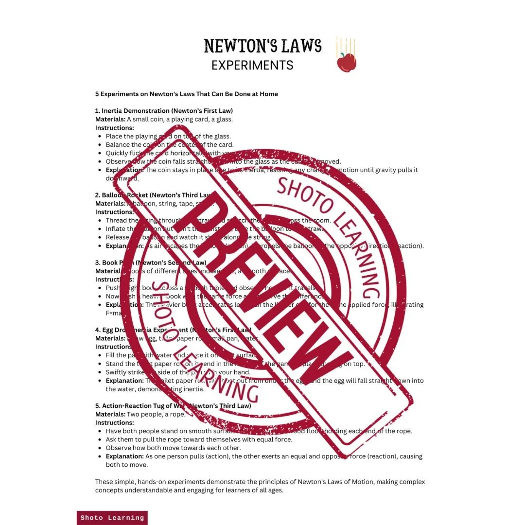 Free Newton's Laws of Motion Poster Set - Educational & Fun