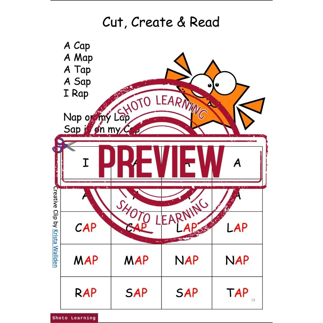 ET Word Family CVC Blend Worksheets – Reading & Writing