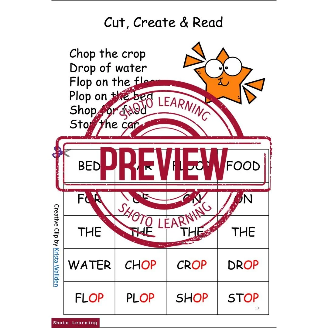 EN Word Family CVC Blend Worksheets – Reading & Writing