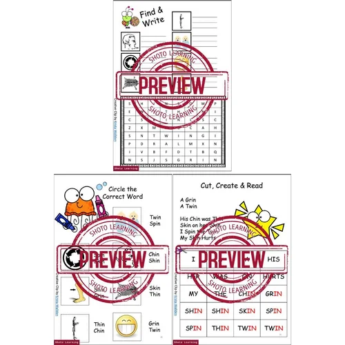 EN Word Family CVC Blend Worksheets – Reading & Writing