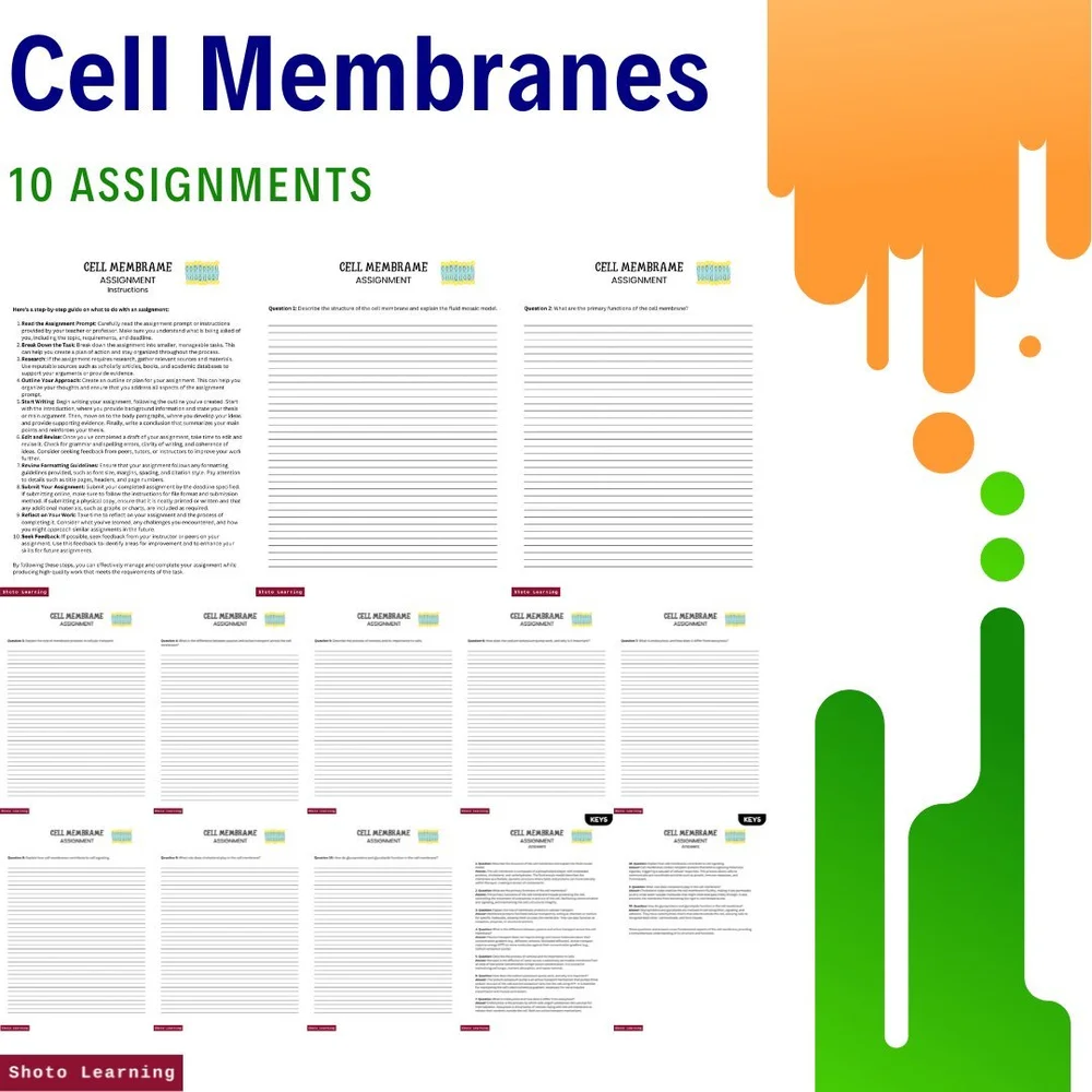 Cell Membranes Worksheet Bundle: Enhance Cellular Biology Learning