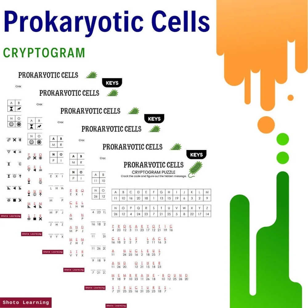 Prokaryotic Cells Cut and Paste Activity - Fun Science Worksheet