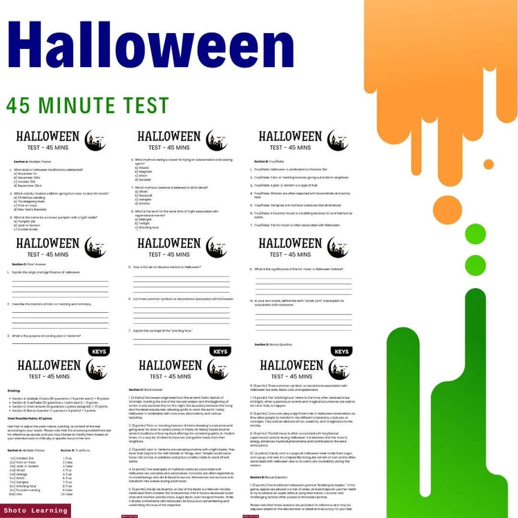 Spooky Halloween Activities Bundle for Kids | Shoto Learning
