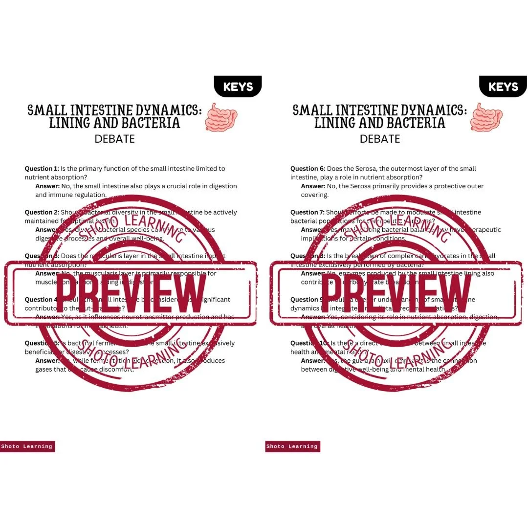 Small Intestine Word Search: Lining & Bacteria Puzzle
