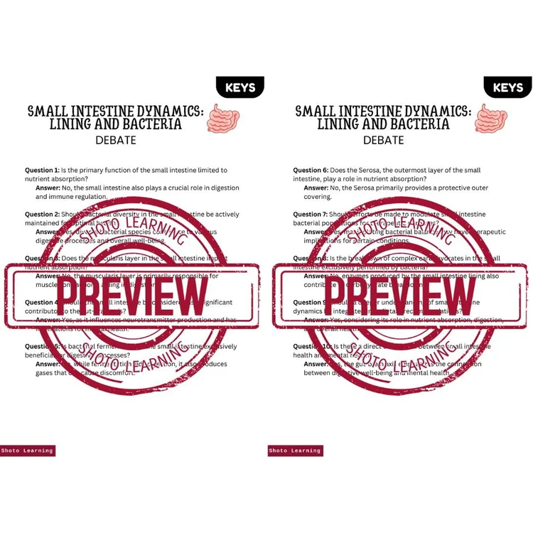 Small Intestine Word Search: Lining & Bacteria Puzzle