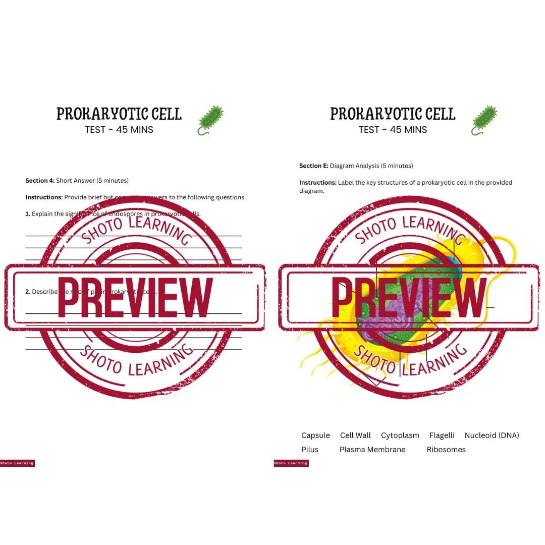 Prokaryotic Cell Mastery: Fill-in-the-Blank Worksheet