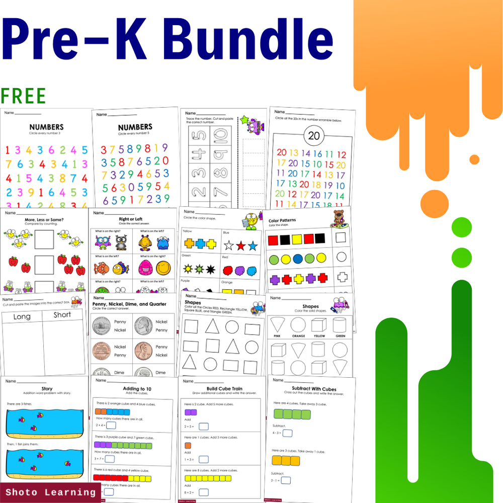 Pre-K Math Curriculum — Shoto Learning | English | Math | Science ...