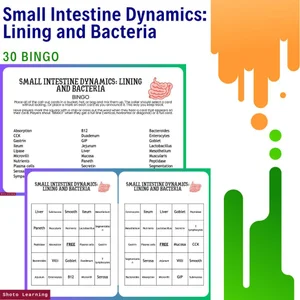 Small Intestine Word Search: Lining & Bacteria Puzzle