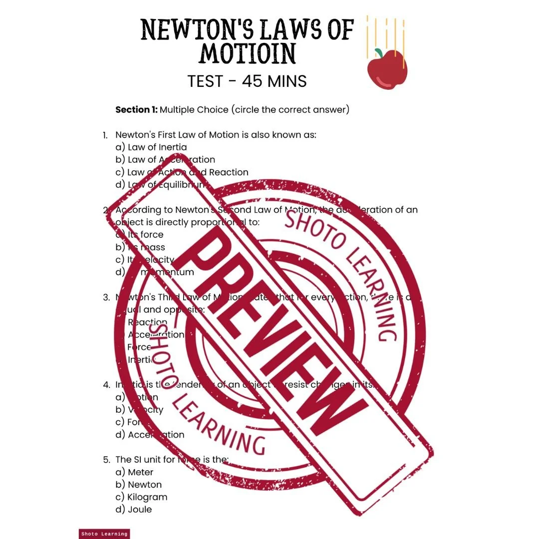 Free Newton's Laws of Motion Poster Set - Educational & Fun