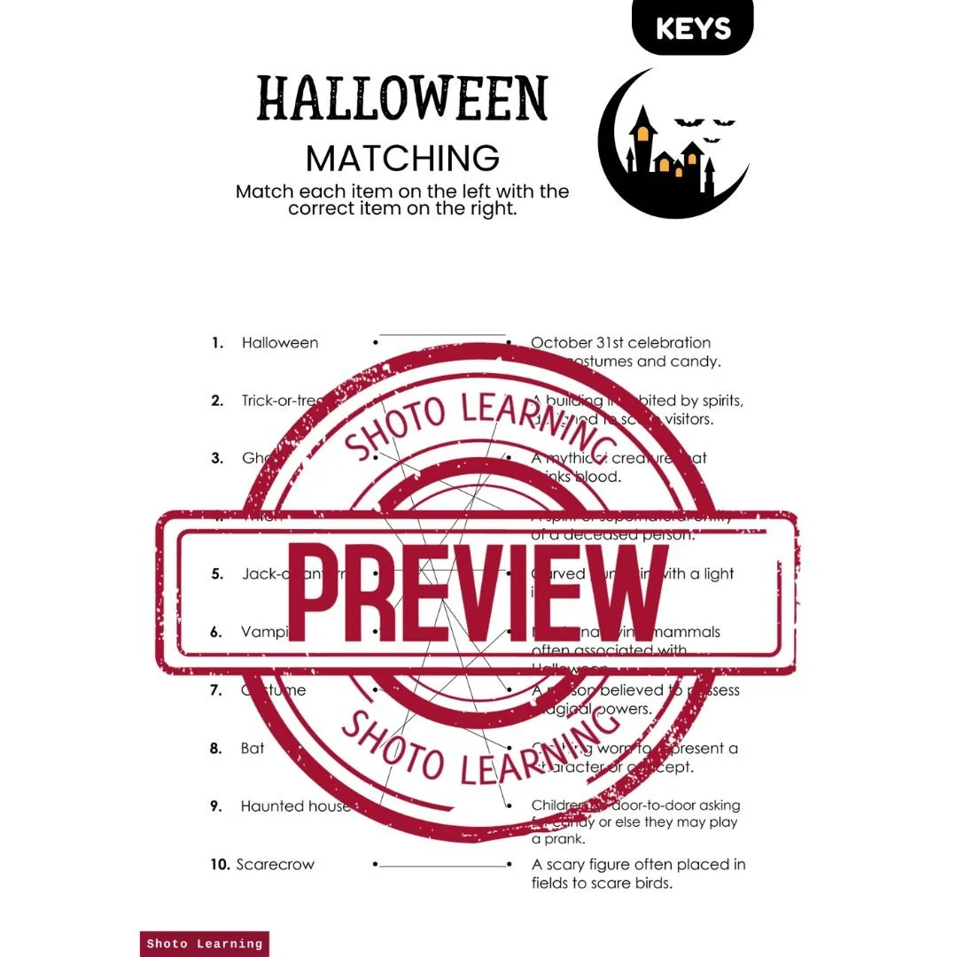 Halloween Q&A Worksheet: Learn & Fun!