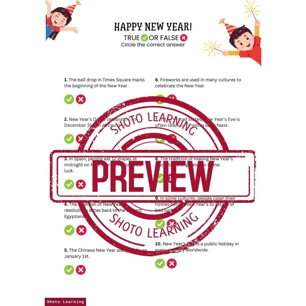 Fun New Year Missing Letter Worksheets – Perfect for Kids!