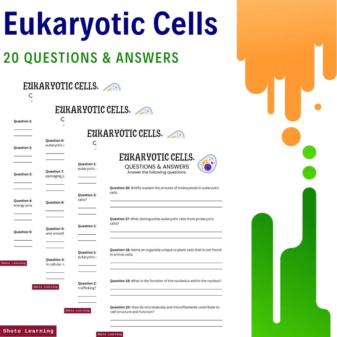 Eukaryotic Cell Quiz: 20 Fill-in-the-Blank Questions