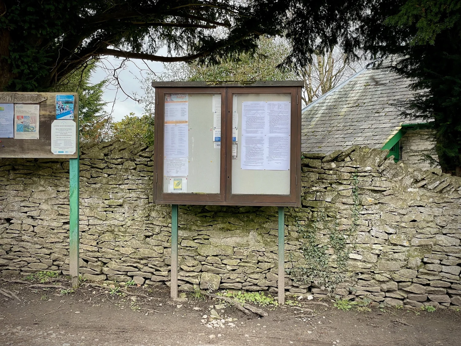 New parish council notice board erected — Levens Village