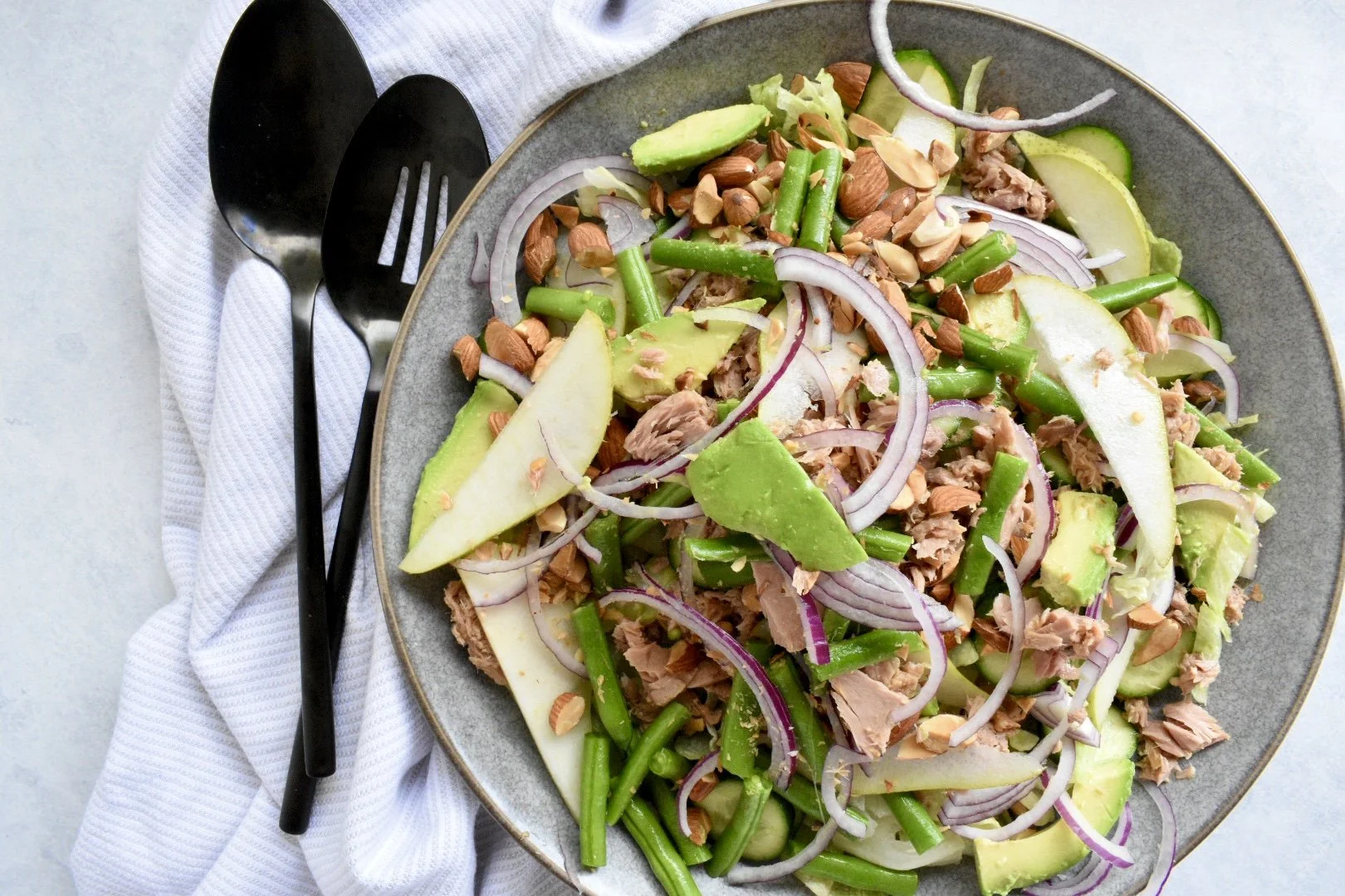 TUNA, PEAR & AVOCADO SALAD — Wholesome by Sarah