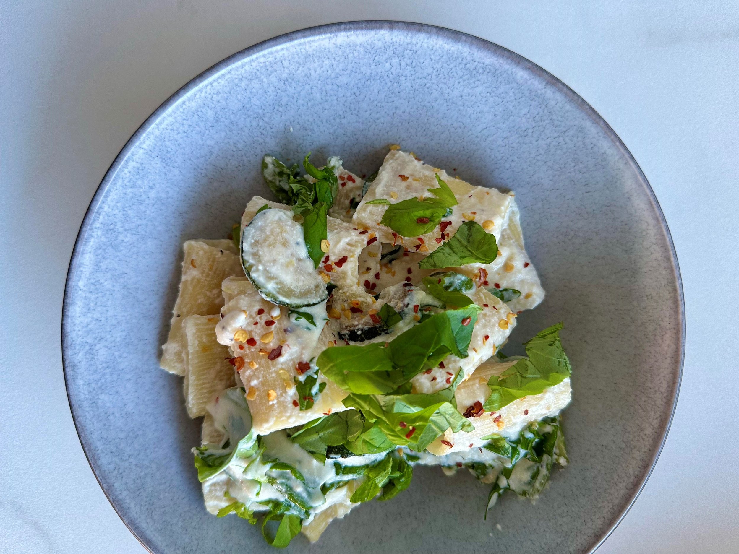 CREAMY RICOTTA RIGATONI WITH LEMON, ZUCCHINI, BASIL & CHILLI RECIPE ...