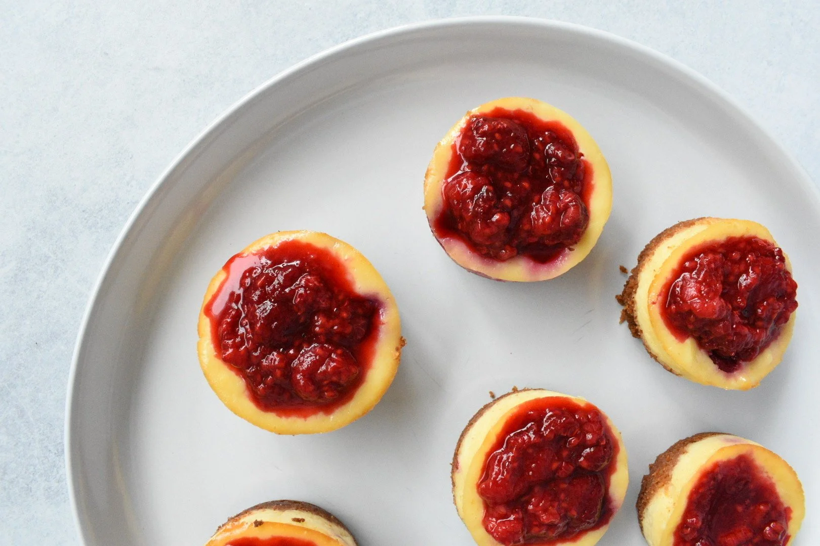 MINI RASPBERRY CHEESECAKES — Wholesome by Sarah