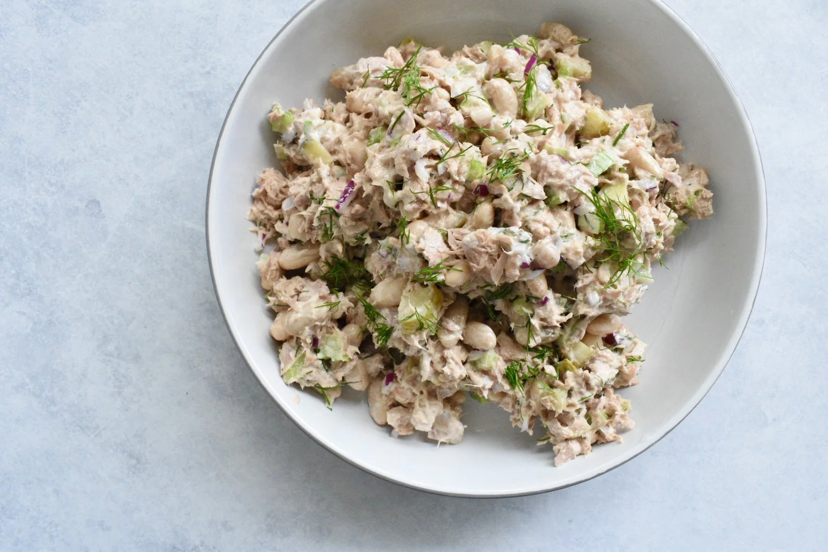 10 MINUTE TUNA MIX WITH CANNELLINI BEANS & CORNICHONS — Wholesome by Sarah