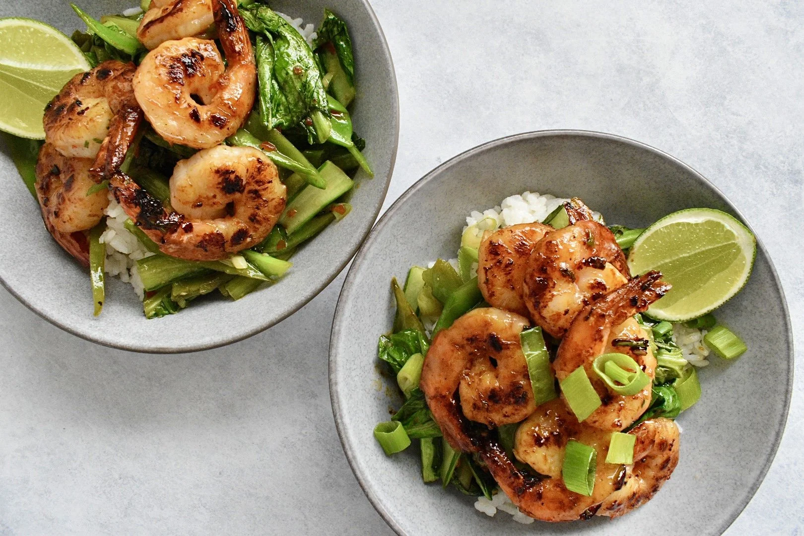 SWEET CHILLI PRAWNS WITH ASIAN GREENS & RICE — Wholesome by Sarah