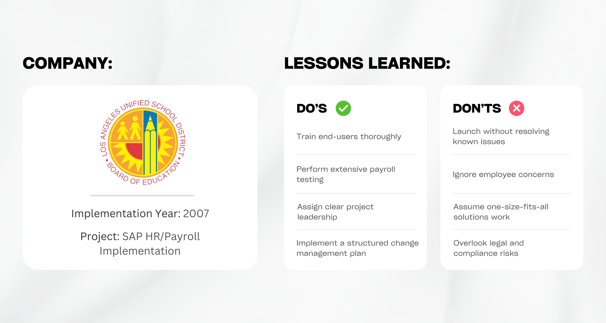 Famous HCM Failures: 3 Failed Implementations (and Lessons Learned) — Red Pill Labs | Software ...