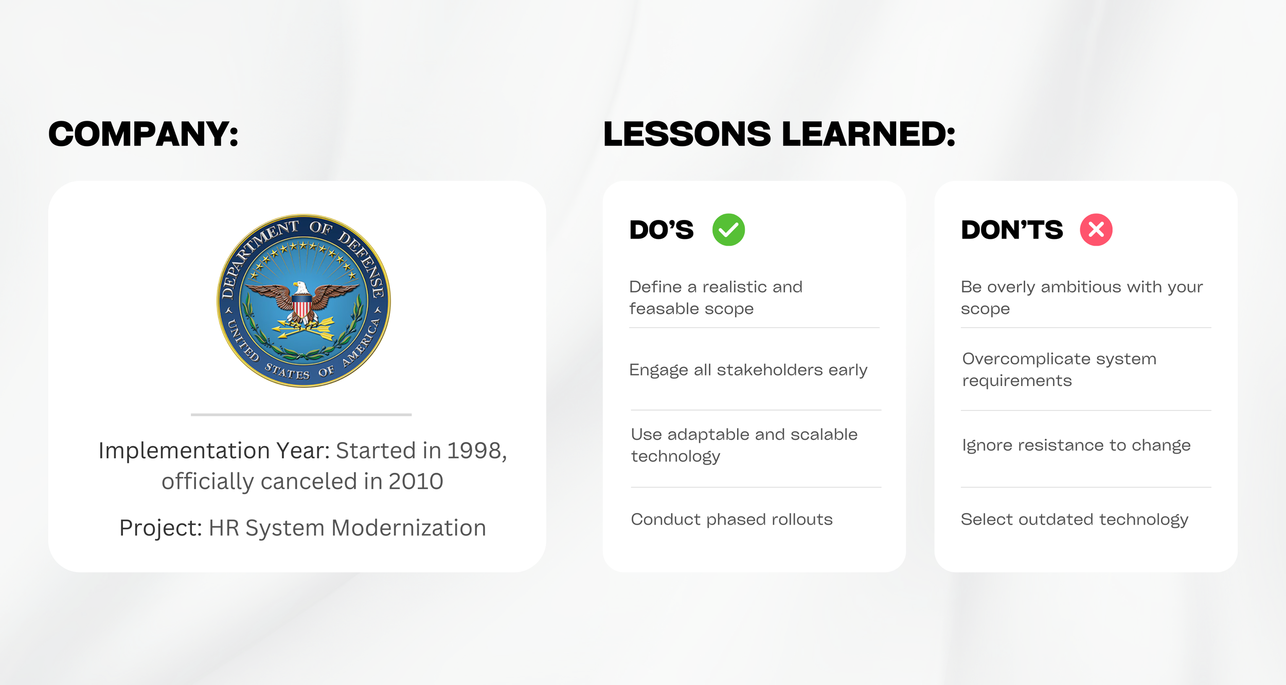 Famous HCM Failures: 3 Failed Implementations (and Lessons Learned ...