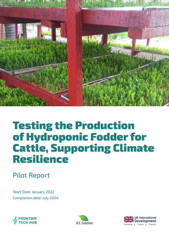Testing the production of hydroponic fodder for cattle — Frontier Tech Hub