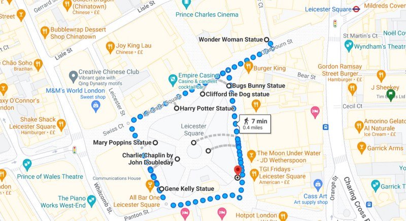 10 Things to see in Leicester Square: How NOT to miss THE BATMAN statue ...