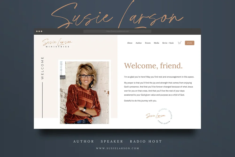 Susie Larson — Graphic Design by Tara Jenkins