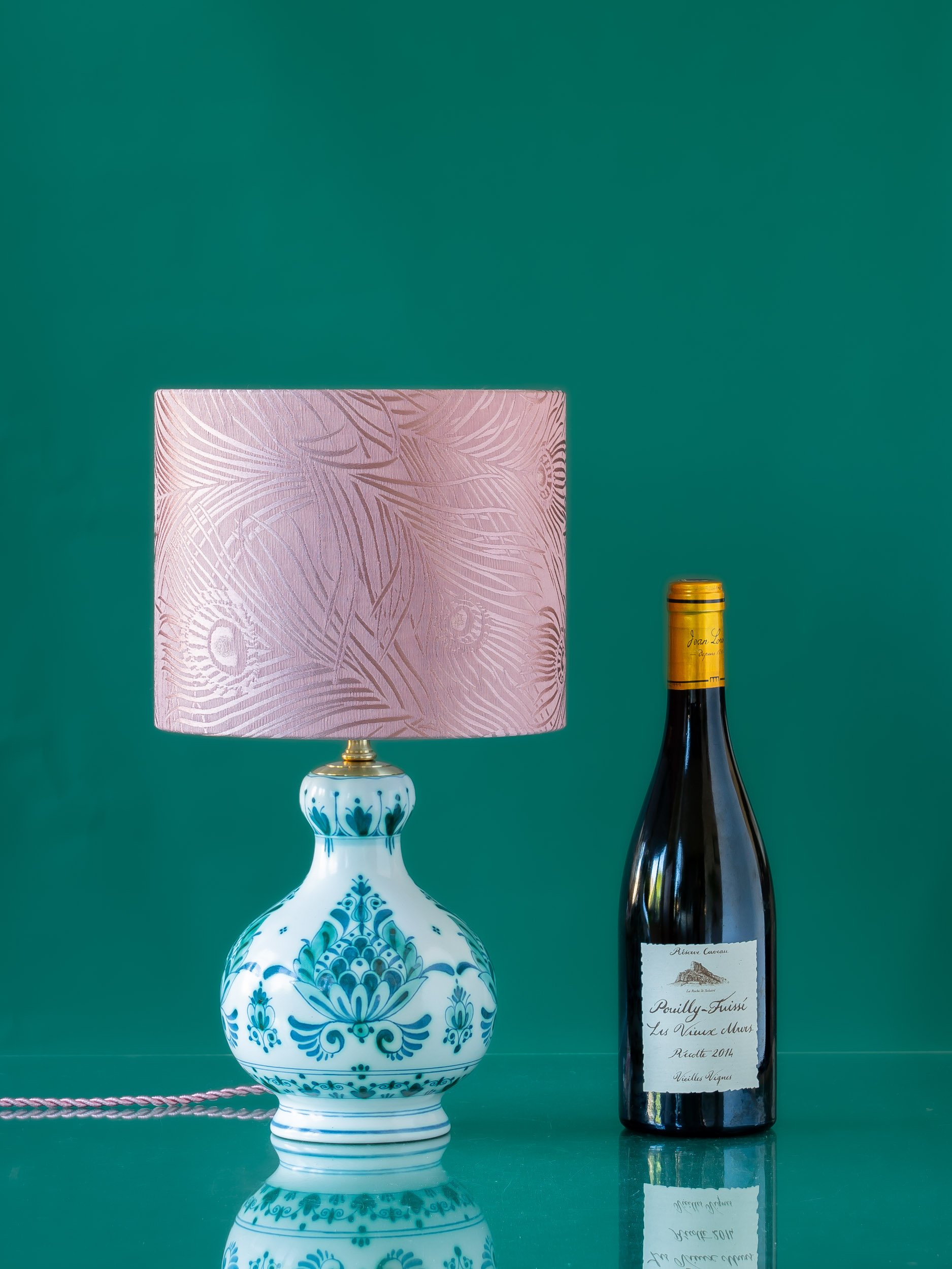 Royal Delft Delvert Vintage Table Lamp, Liberty London Shade – Athena
