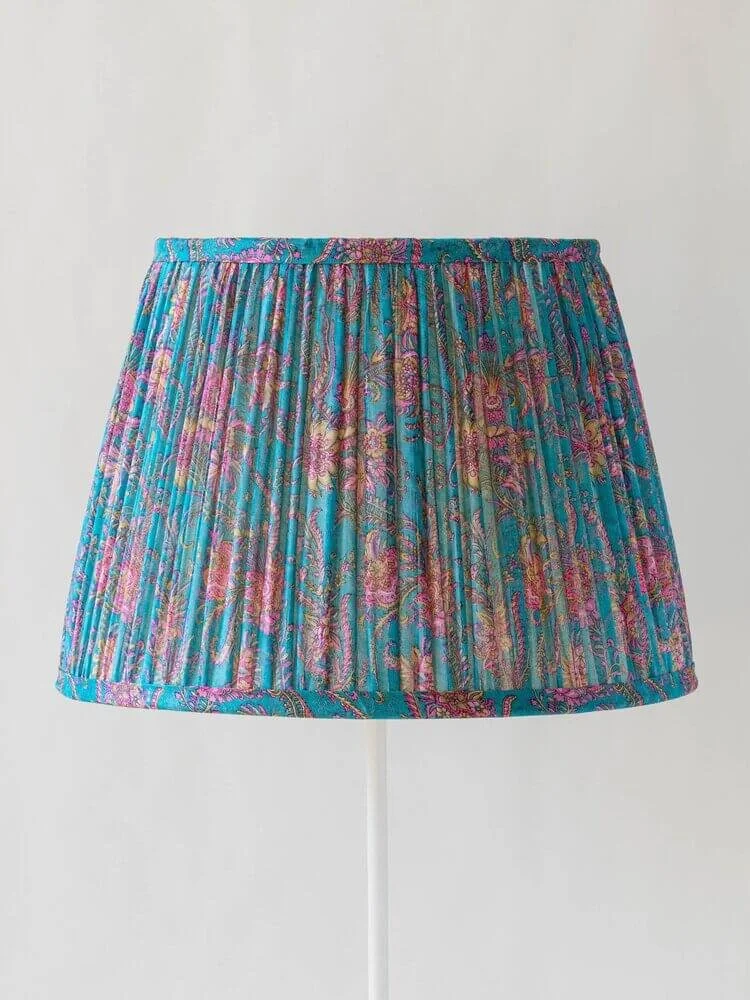 Pleated Lampshades – Silk & Ikat Lamp Shades for Table Lamps | Amitābha ...