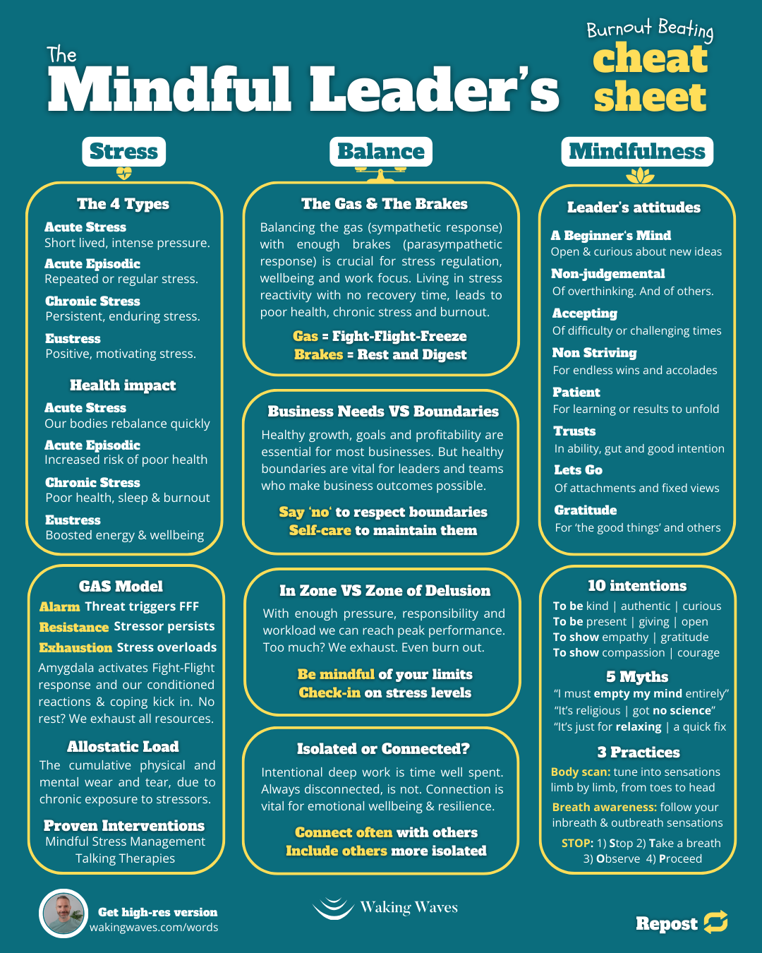 3 Mindful Leadership Priorities in 1 Burnout Beating CheatSheet ...