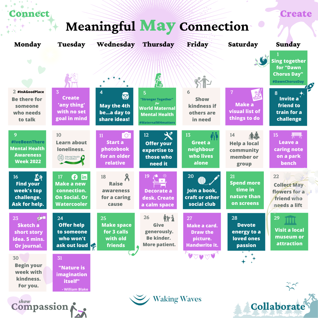 Grow Meaningful May Connection | Boost Mind & Body Wellbeing — Waking Waves