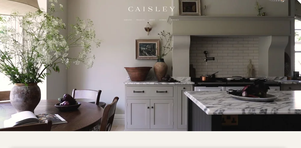 website design for renowned interior design studio, caisley | The Brand ...