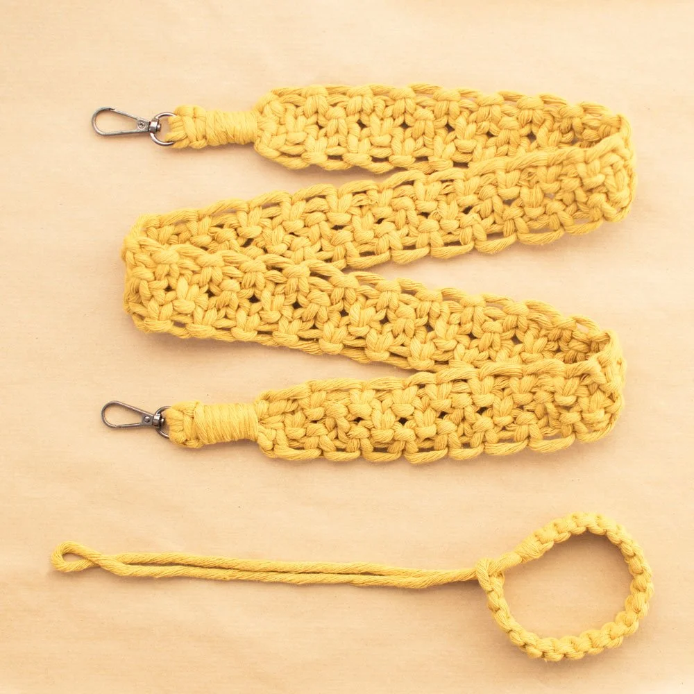 Peach Macrame Camera Strap — That Knot Place