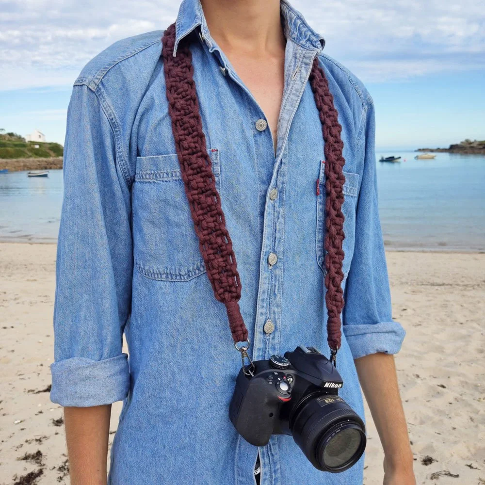Olive Green Macrame Camera Strap | Photography Lover Gifts — That Knot ...