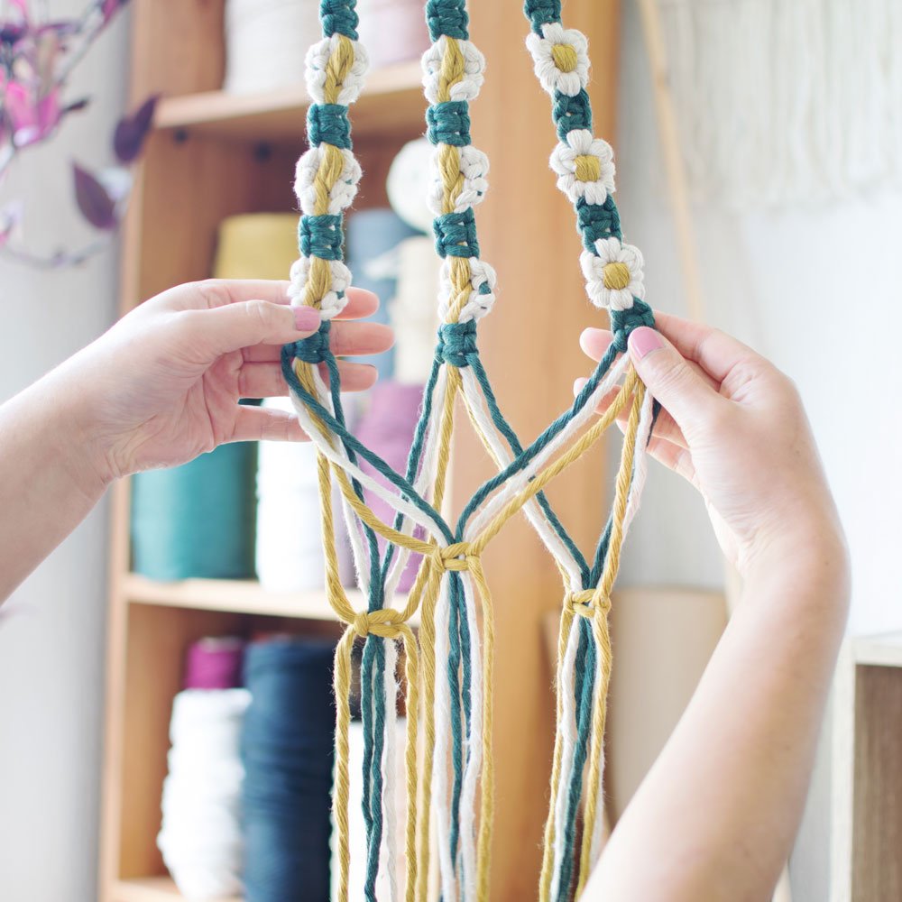 DIY Daisy Chain Macrame Plant Hanger (Tutorial) — That Knot Place