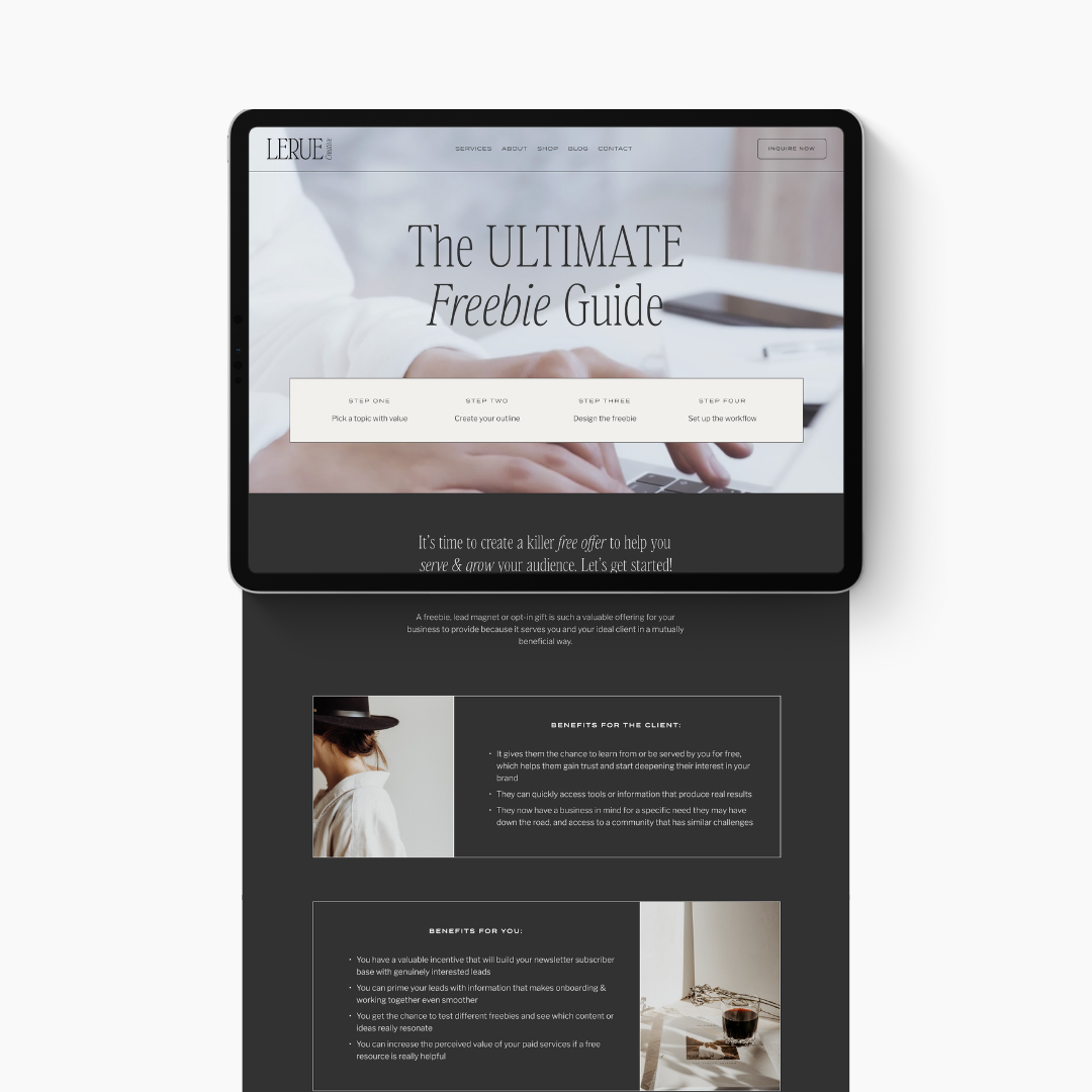 The Ultimate Freebie Sign Up — Lerue Creative