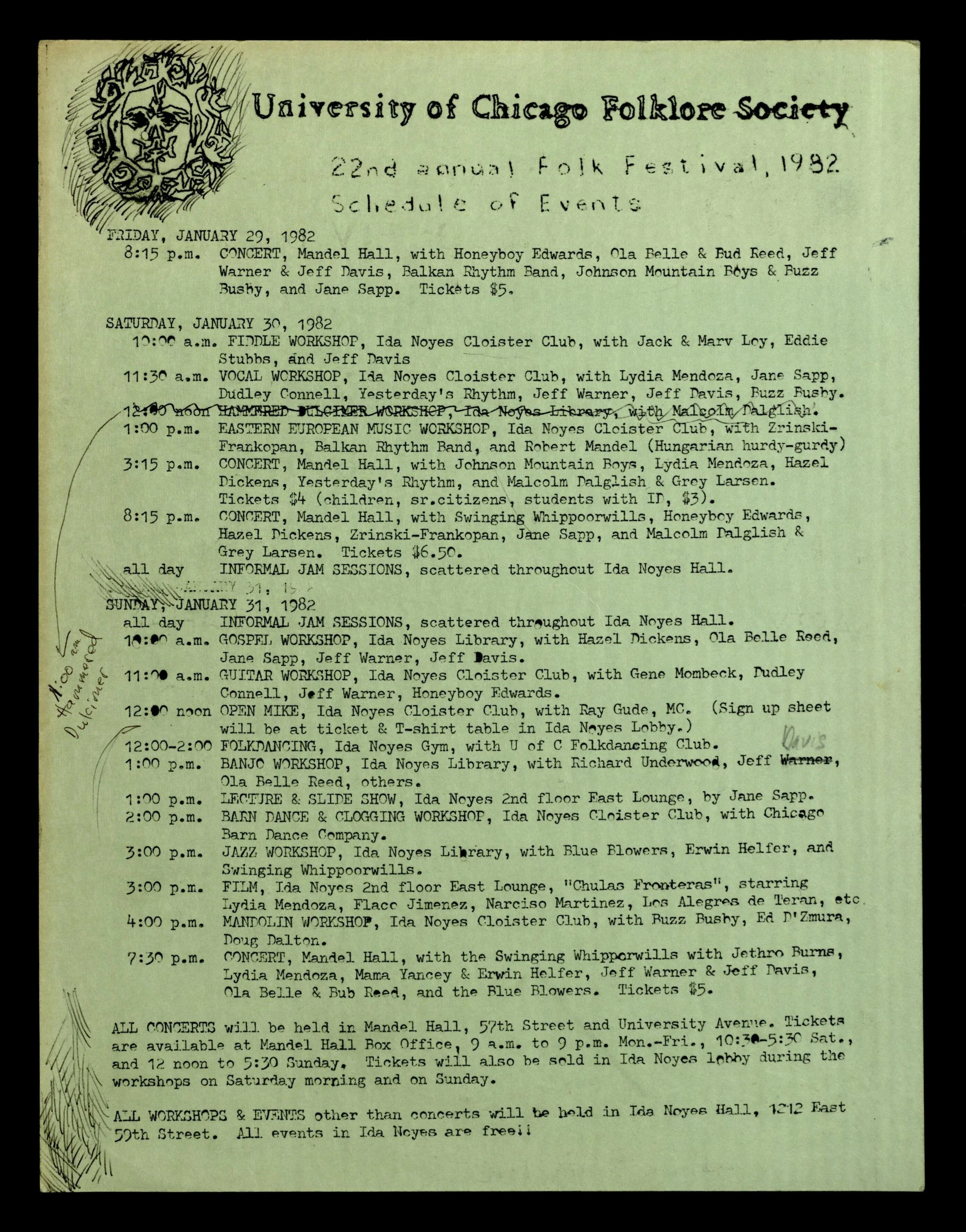 Hyde Park Historical Society — UChicago Folk Fest History Project x Hyde Park Historical Society