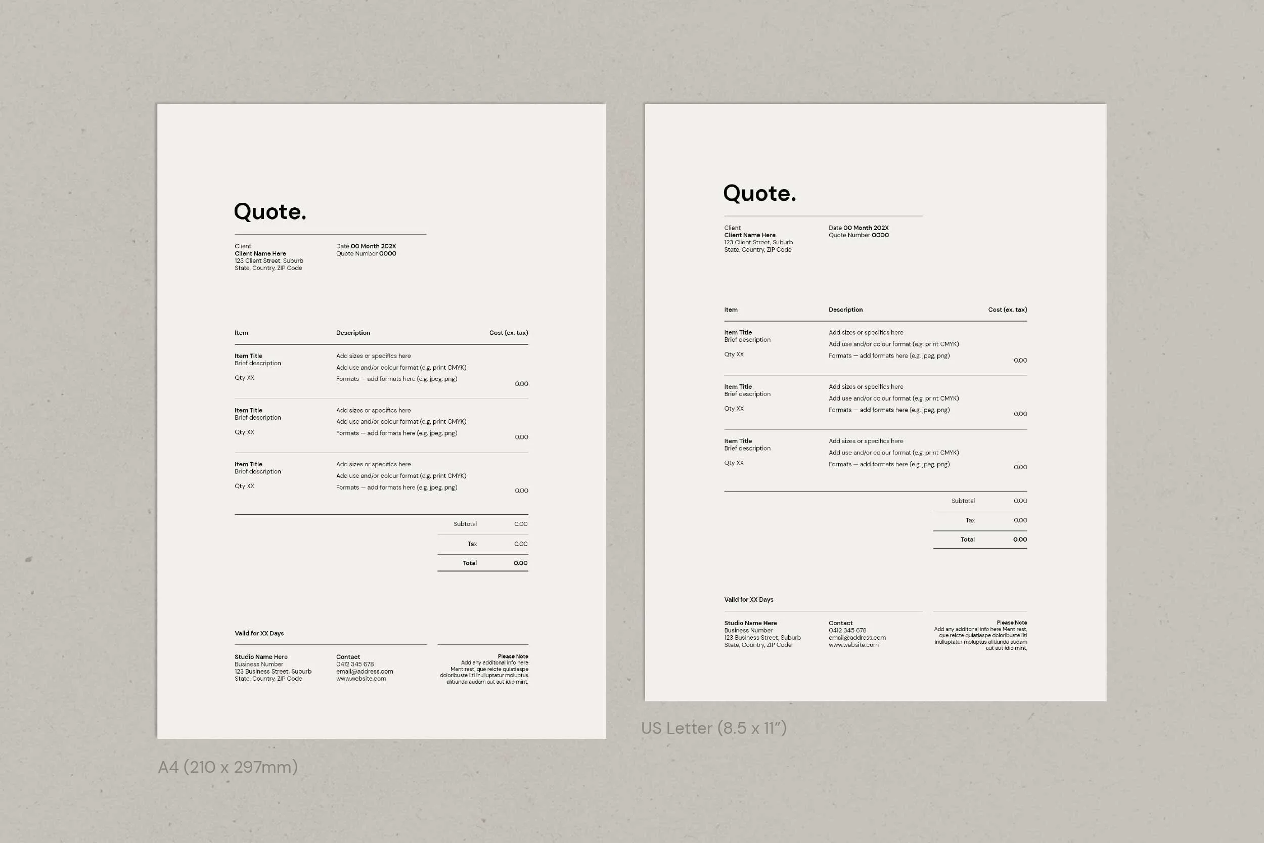 Freelance Template Bundle — Hannah Bacon